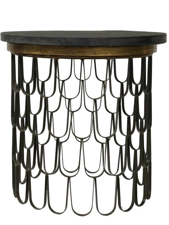 Evans & Powell Style Fish Scale Slate Table 20"