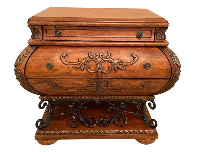 Ambella Home Collection Bombe Carved Chest 32.5"