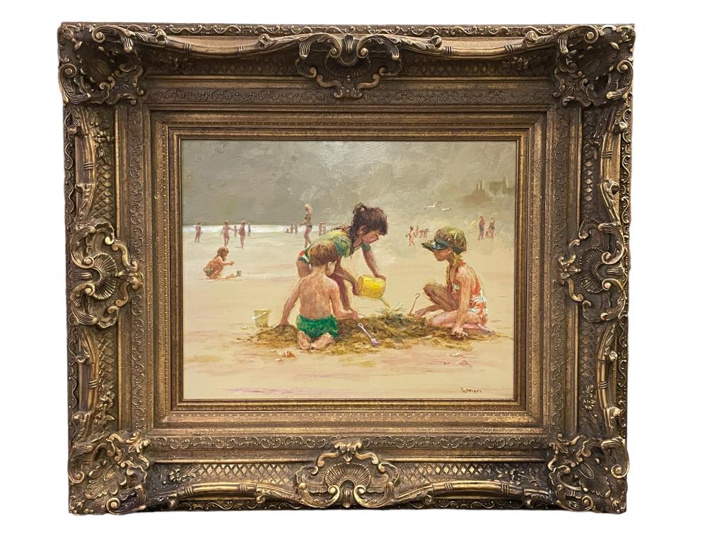 Frank Palmieri Oil Painting On Canvas Framed 44.5" Auction