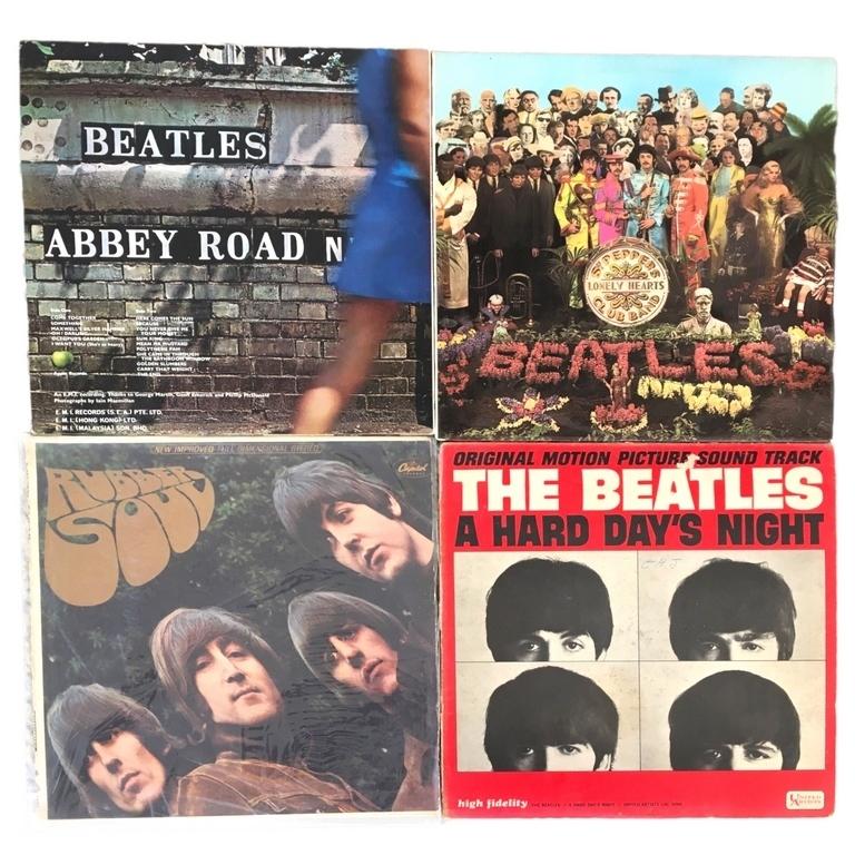 Collection Of Vintage Beatles Lp Records (4) Auction