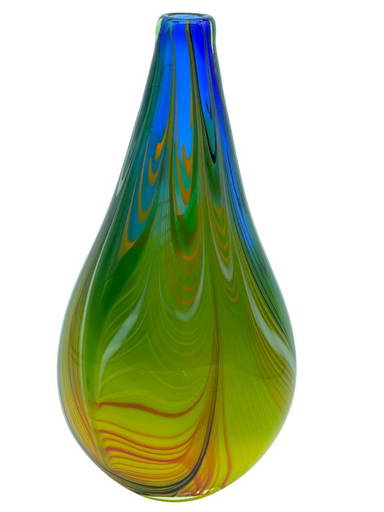 Mid Mod Murano Style Art Glass Vase 13"