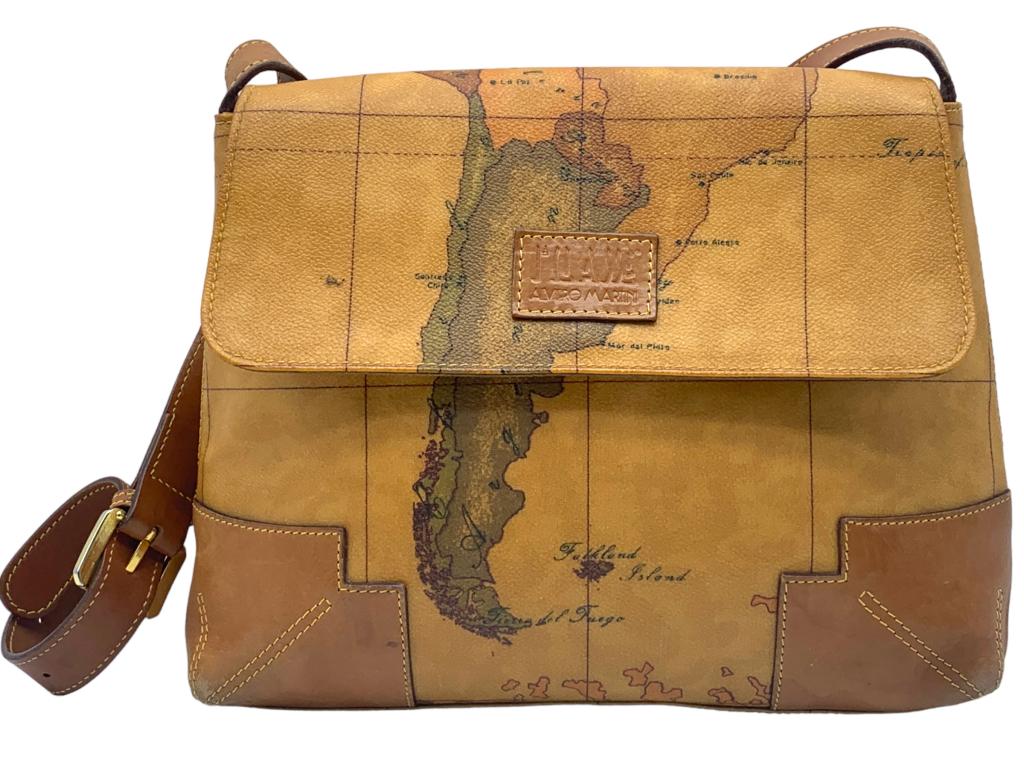 Alviero Martini 1st Class World Map Handbag 12"