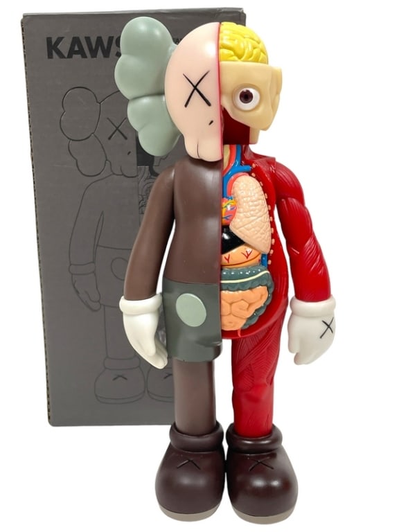 Kaws Companion Original Fake Half Disect In Box 7" Auction
