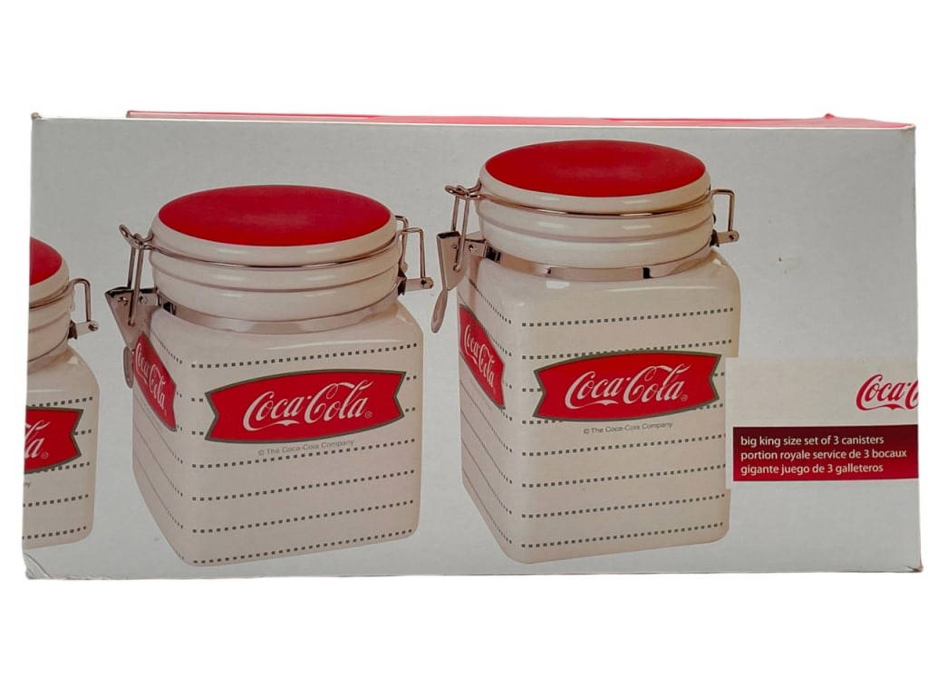 New! Coca Cola Canister Set Auction