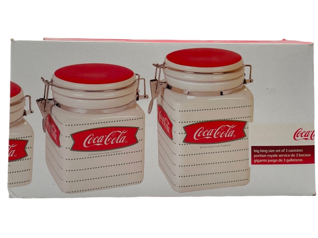 New! Coca Cola Canister Set Auction