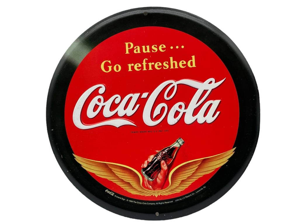 Circular Coca Cola Sign Auction