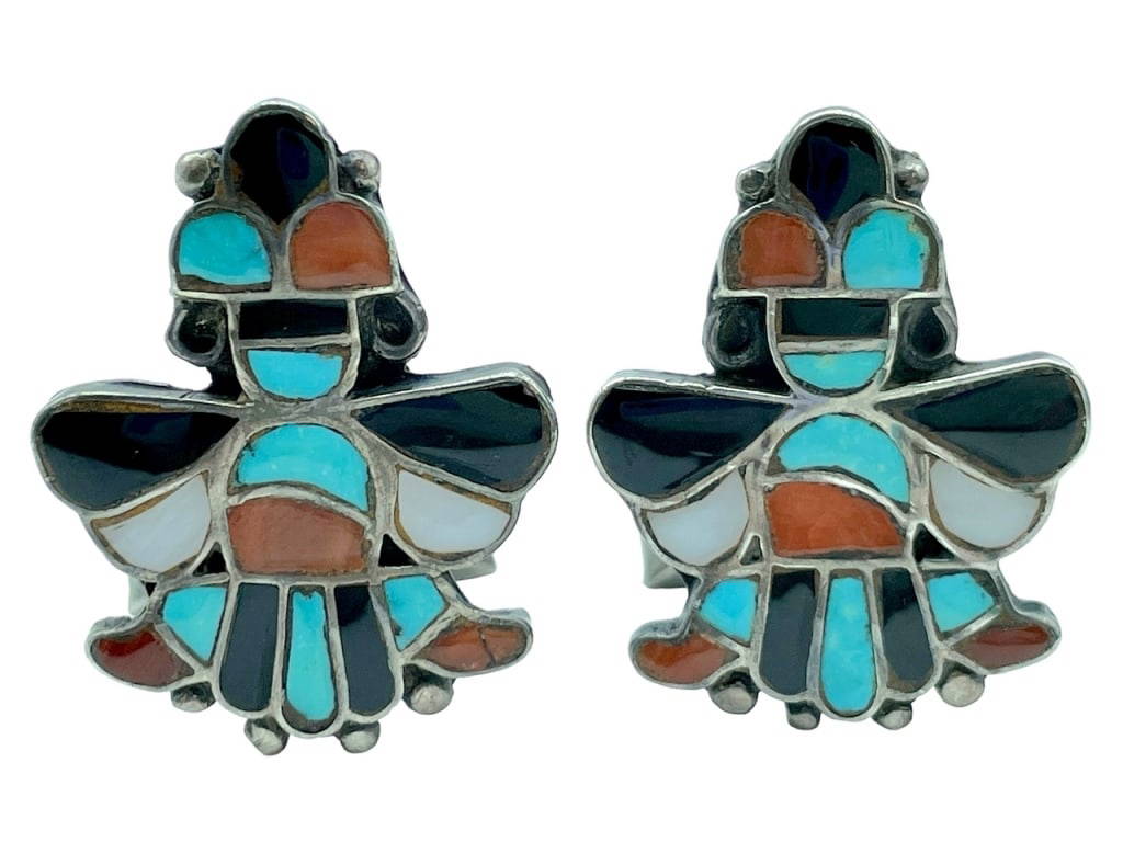 Native American Zuni Sterling Cufflinks Auction