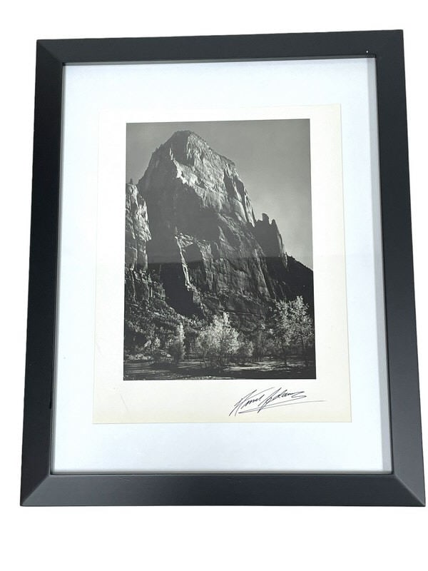 Signed Ansel Adams 1950's Lithograph Print 20" Auction