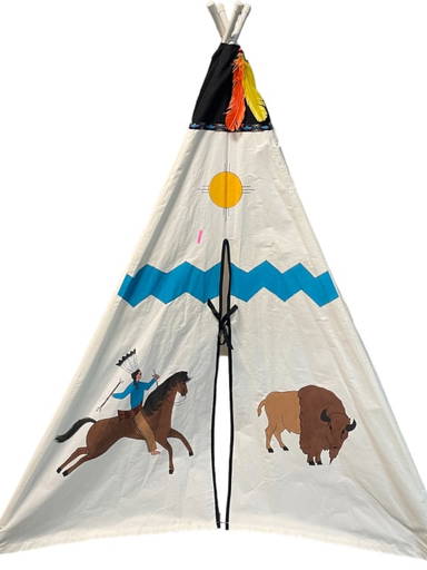 Native American Hand Painted Tee Pee 73"
