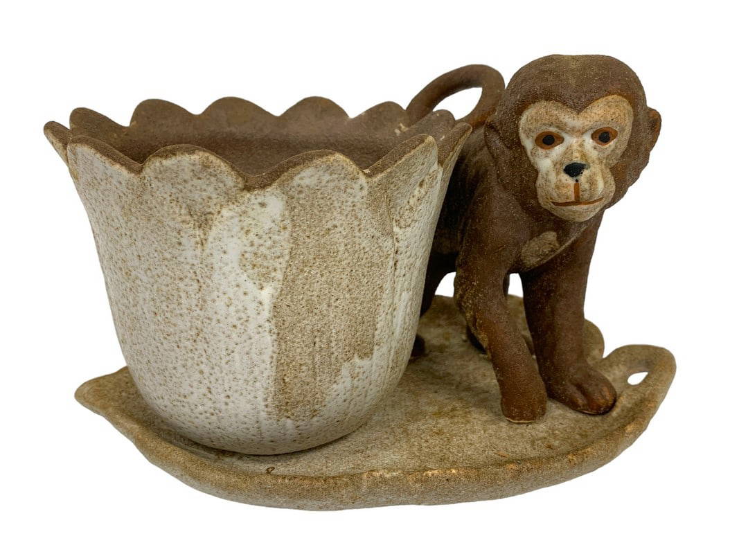 Vintage Fitz And Floyd Monkey With Bowl 4" Auction