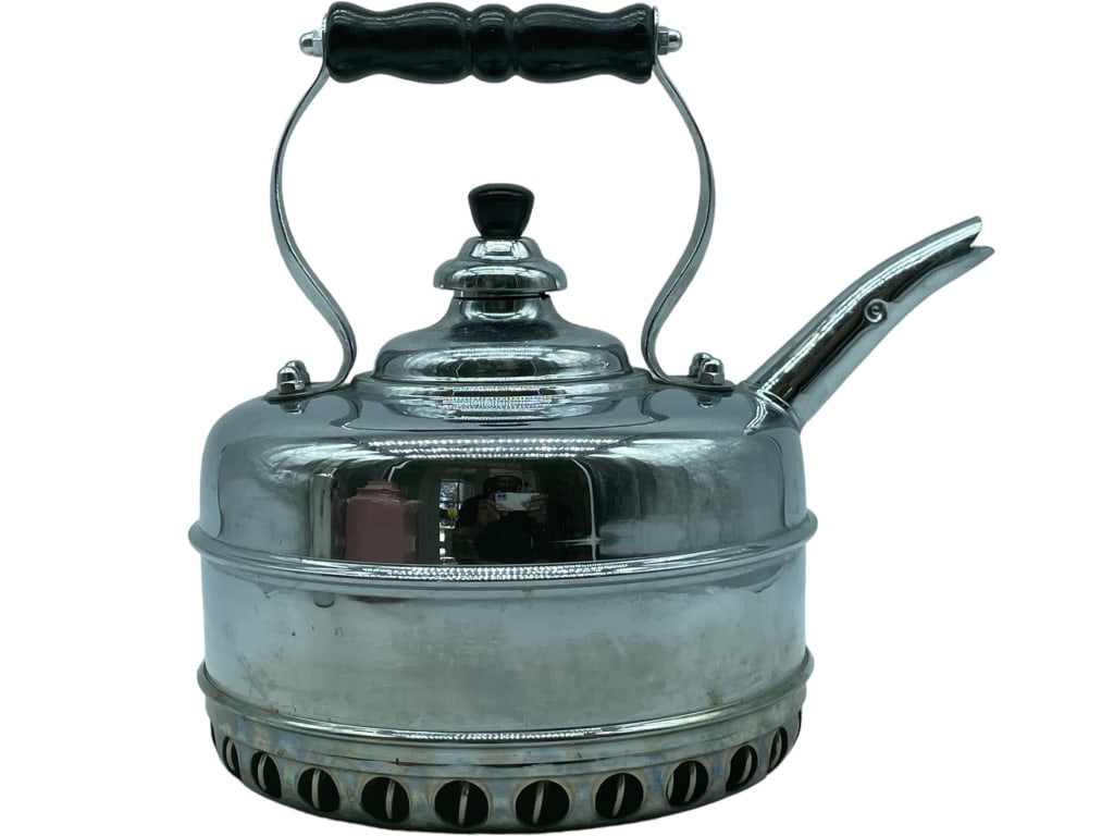 Simplex Buckingham No.3 Chrome Tea Kettle 9" Auction