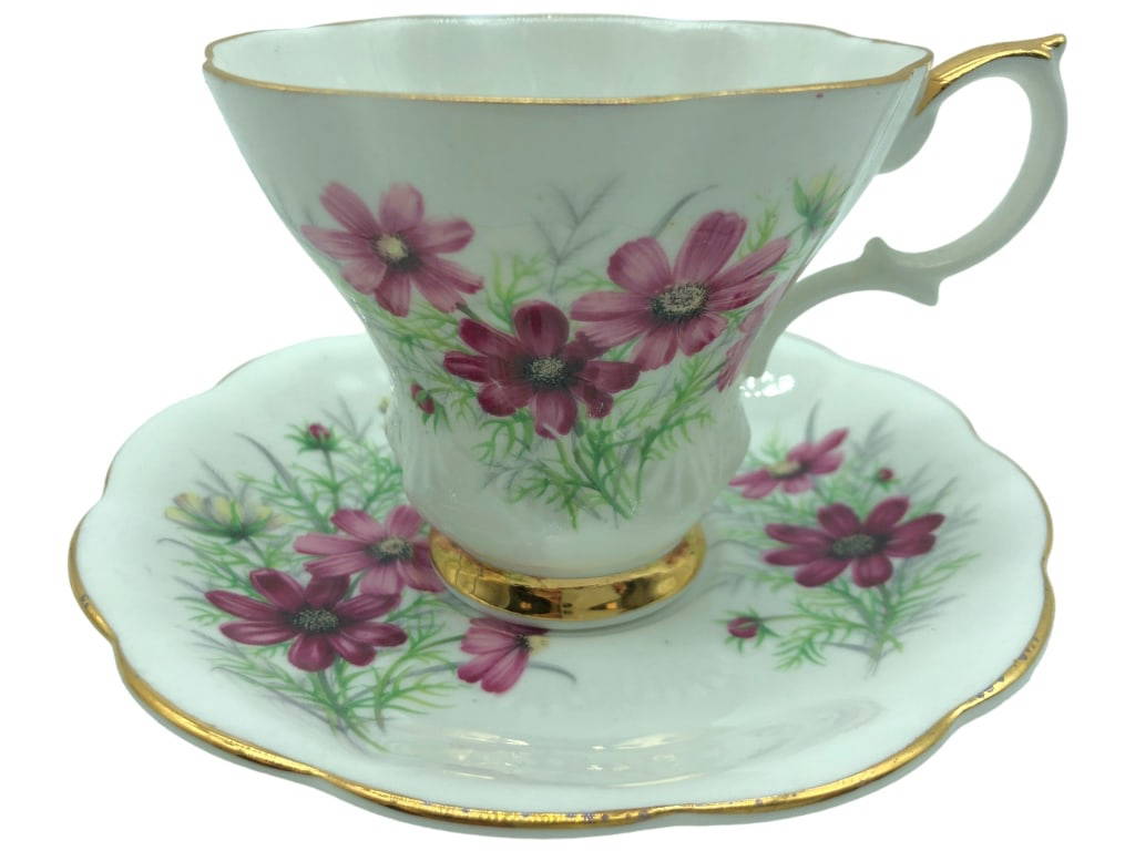 Vtg Royal Albert Friendship Series Cosmo Teacup Auction