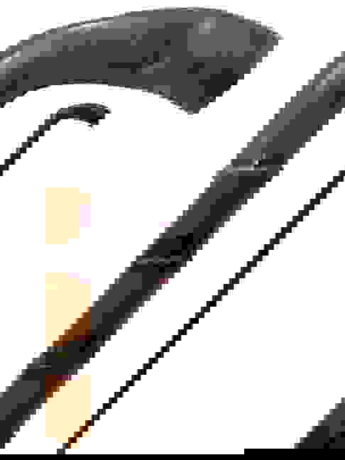 Vintage Bamboo Cane W Pewter Handle 36" Auction