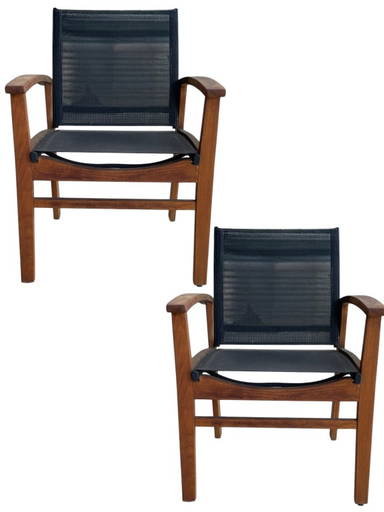 Pair Of Scancom Outdoor Wood Chairs 35"