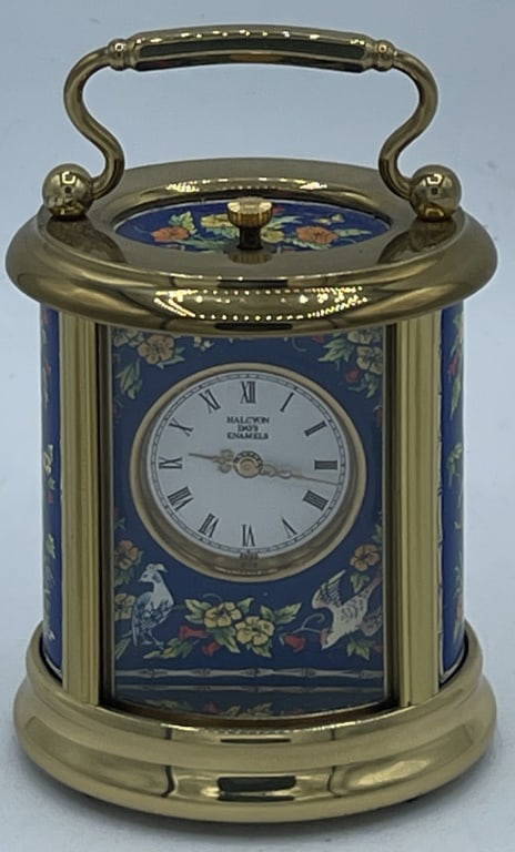 Halcyon Days Enamels Small Clock Auction