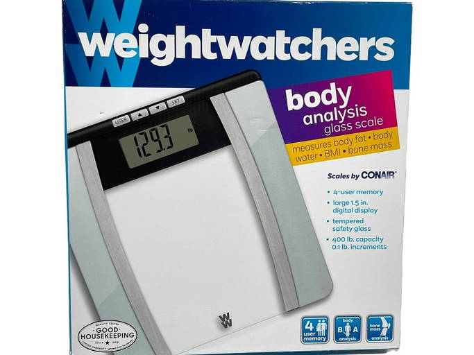 New! Weight Watchers Body Analysis Glass Scale