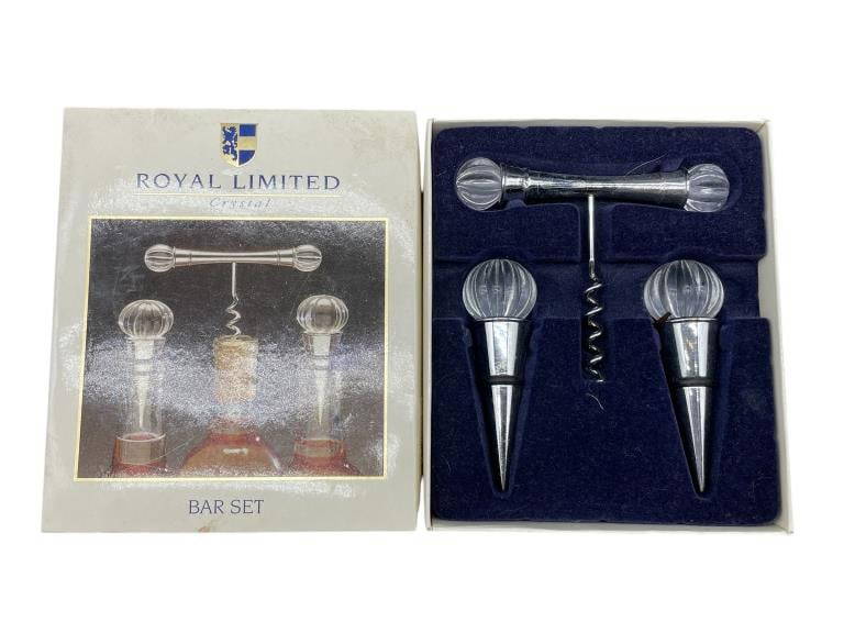 Royal Limited Crystal Bar Set In Box Auction