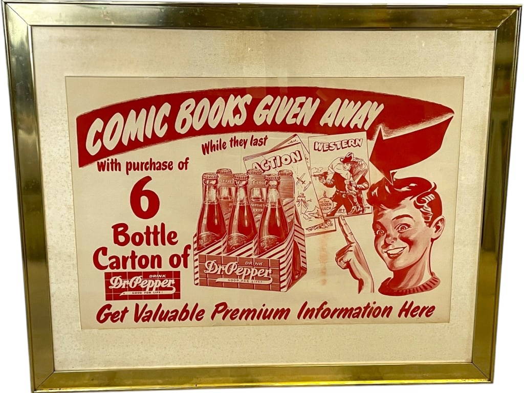 Dr. Pepper Comic Books Original Poster 42" Auction