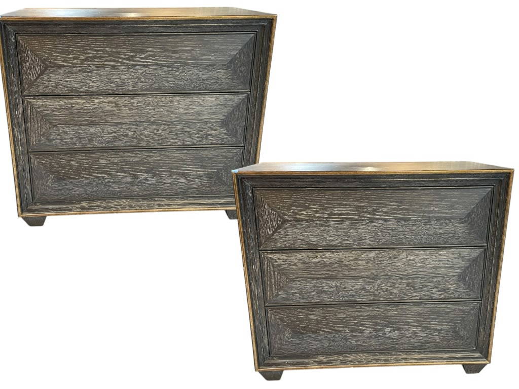 Pair Of Bernhardt Modern Three-drawer Chests Auction