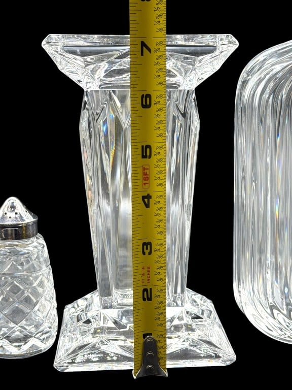 Assorted Cut Crystal Barware & Vase Lot 11" Auction