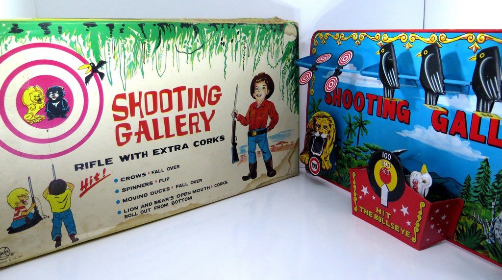 Shooting Gallery By Marx Toys Tin Metal Game Original