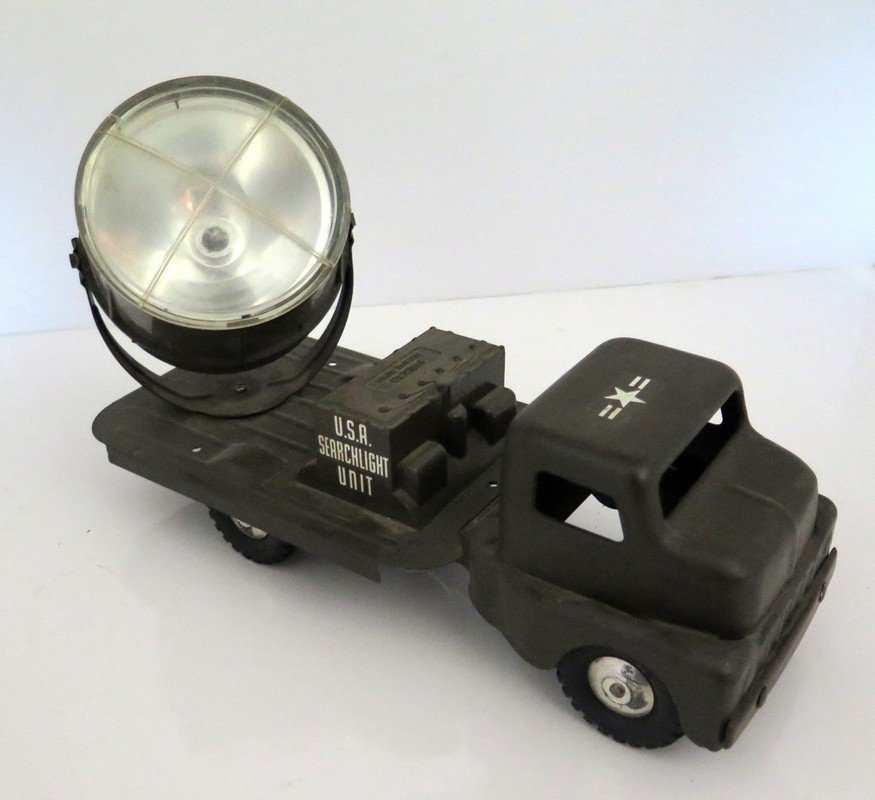 Ca. 1950’s Structo Searchlight Army Unit – Pressed