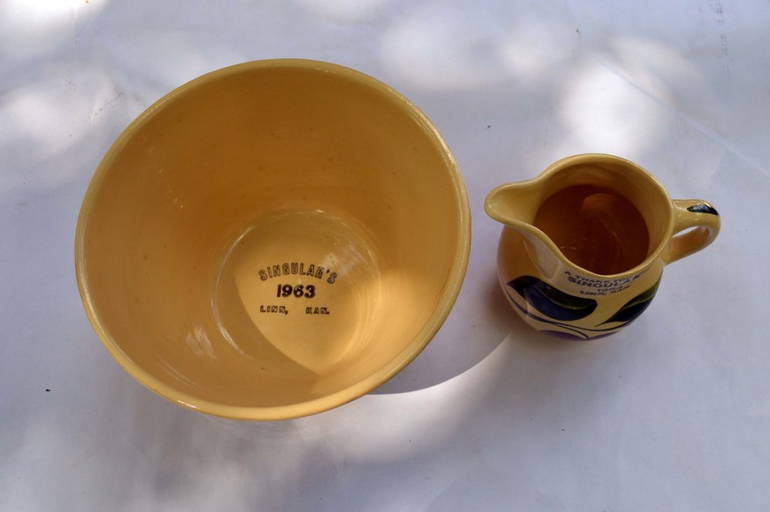 Vintage 1963 Linn Kansas Pitcher And Bowl