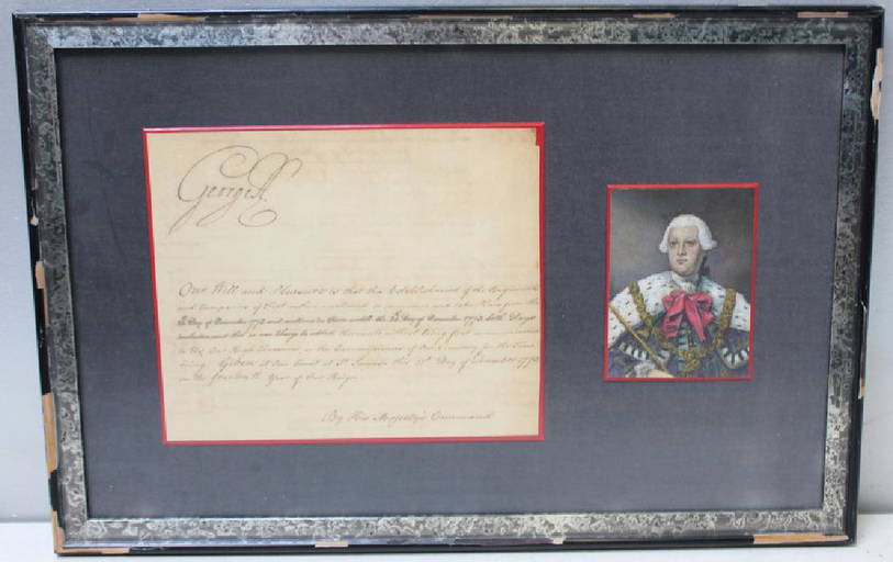 George Iii King Of England Letter Signed 1773