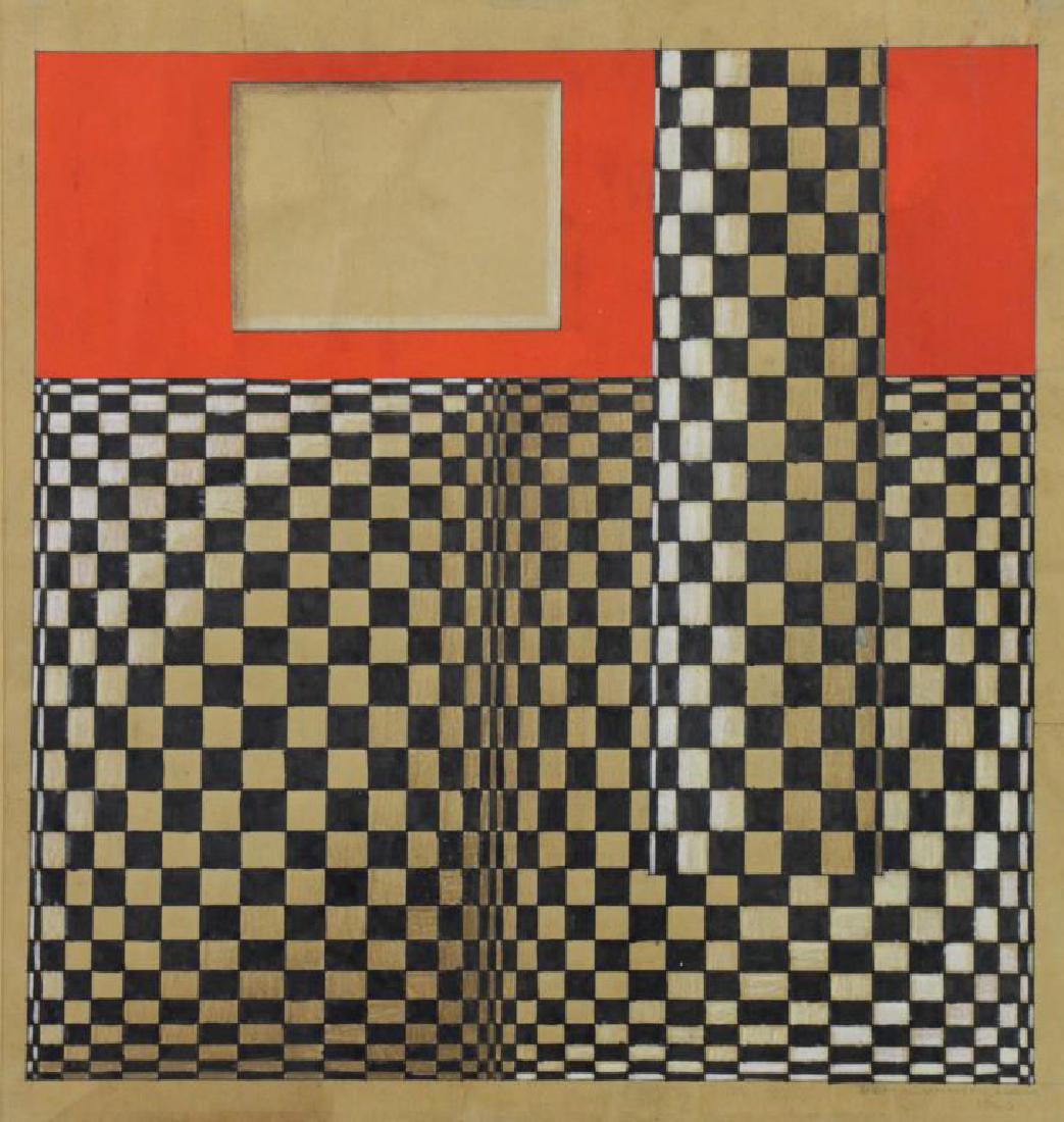 CUNNINGHAM, Ben. Untitled (Op Art Composition)
