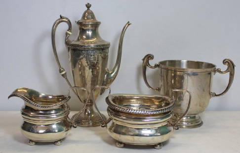 Sterling. Assorted Grouping Of Silver Hollow Ware.