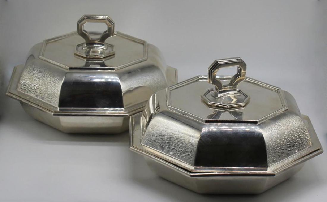 STERLING. Pair of William B. Durgin Covered