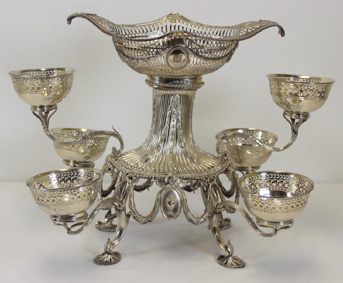SILVER. George III Thomas Pitts I Silver Epergne.