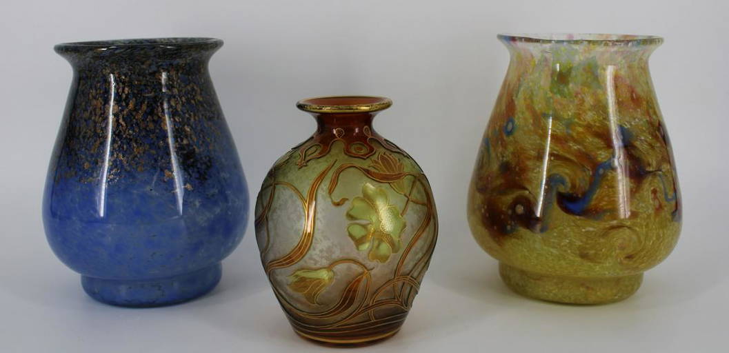 Monart Art Glass Vases & Honesdale Vase