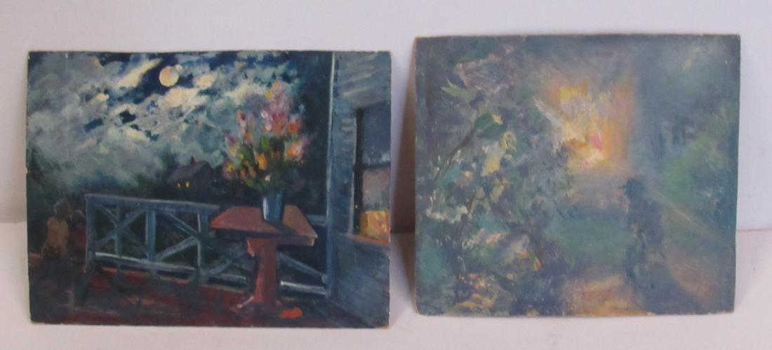 Aaron Berkman (NY 1900 - 1991) Two Paintings (#0254) on May 19, 2022 ...