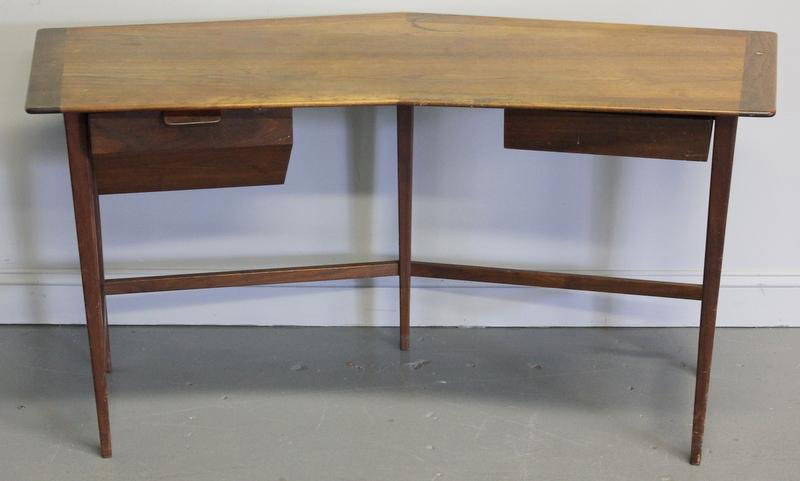 Midcentury Writing Desk Labeled Dunbar.