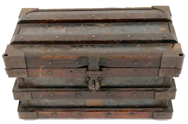 Antique Vanderman Stagecoach Strongbox With C.o.a. Auction