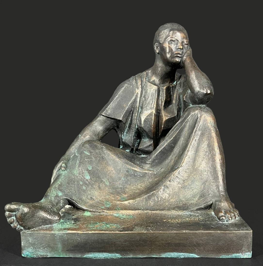 Felipe Castaneda ( Mexico, B. 1933) Bronze Woman Auction
