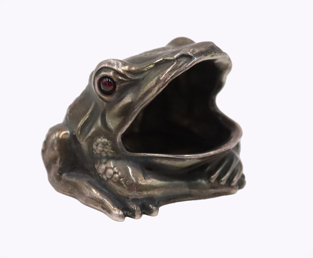 Silver. Russian Faberge .875 Silver Frog. Auction