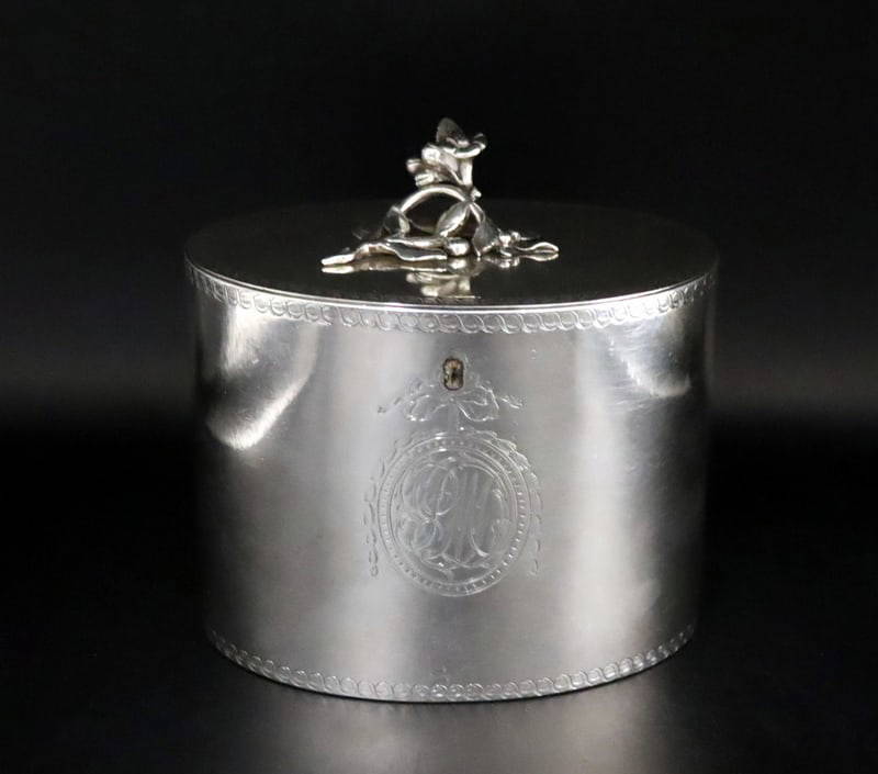 Silver. Exceptional George Iii Silver Tea Caddy. Auction