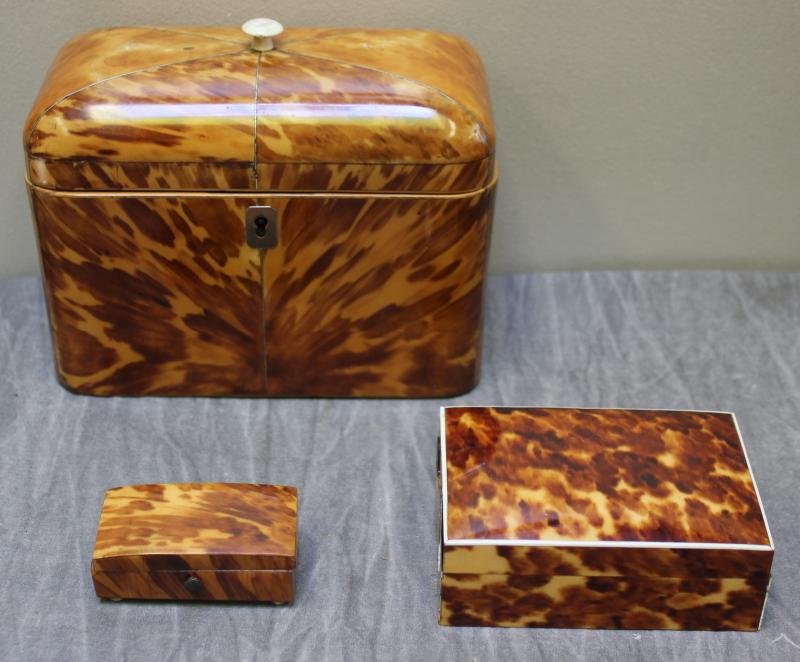 Lot of Tortoise Shell Boxes. - Aug 19, 2013 | Clarke Auction Gallery in NY