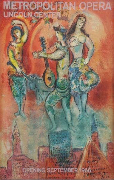 CHAGALL. 1966 Metropolitan Opera/Lincoln Center