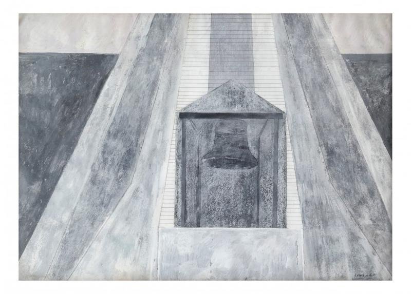 Kienbusch, William. Casein On Paper "lighthouse