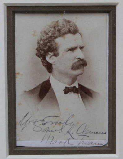 (autographs) Mark Twain Samuel Clemens Signed Cdv