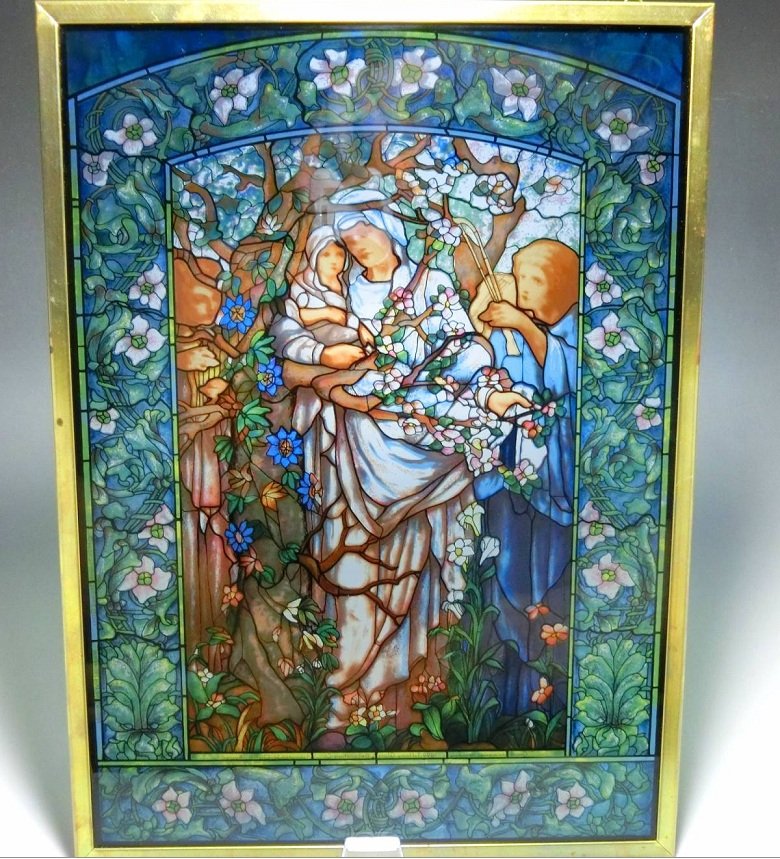 1899 Tiffany Studios stained glass window