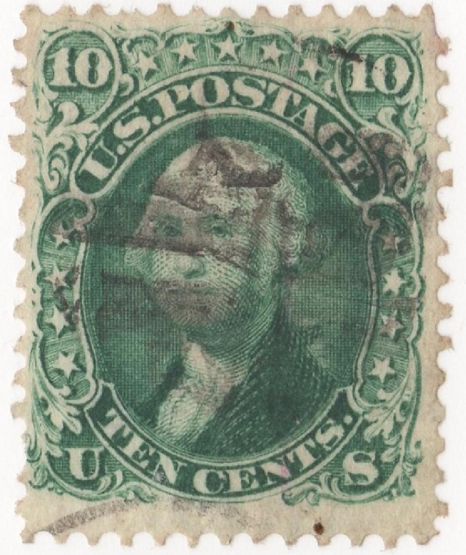 US SC #96 1868 10 cents Washington stamp F grill - Sep 23, 2017 ...