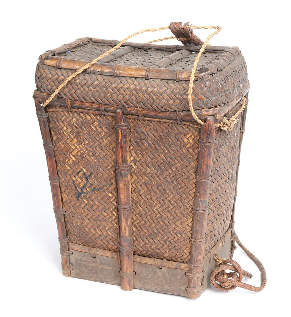 Antique Filipino Woven Igorot Backpack Auction