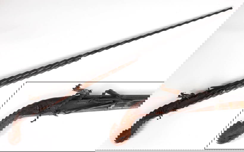 Rare Hmong "monkey Gun" Musket Flintlock Rifle, 1800s And Later