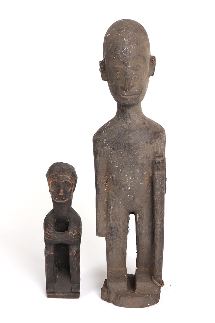 Philippines Seated Rice God And Standing Bulul Figure Auction