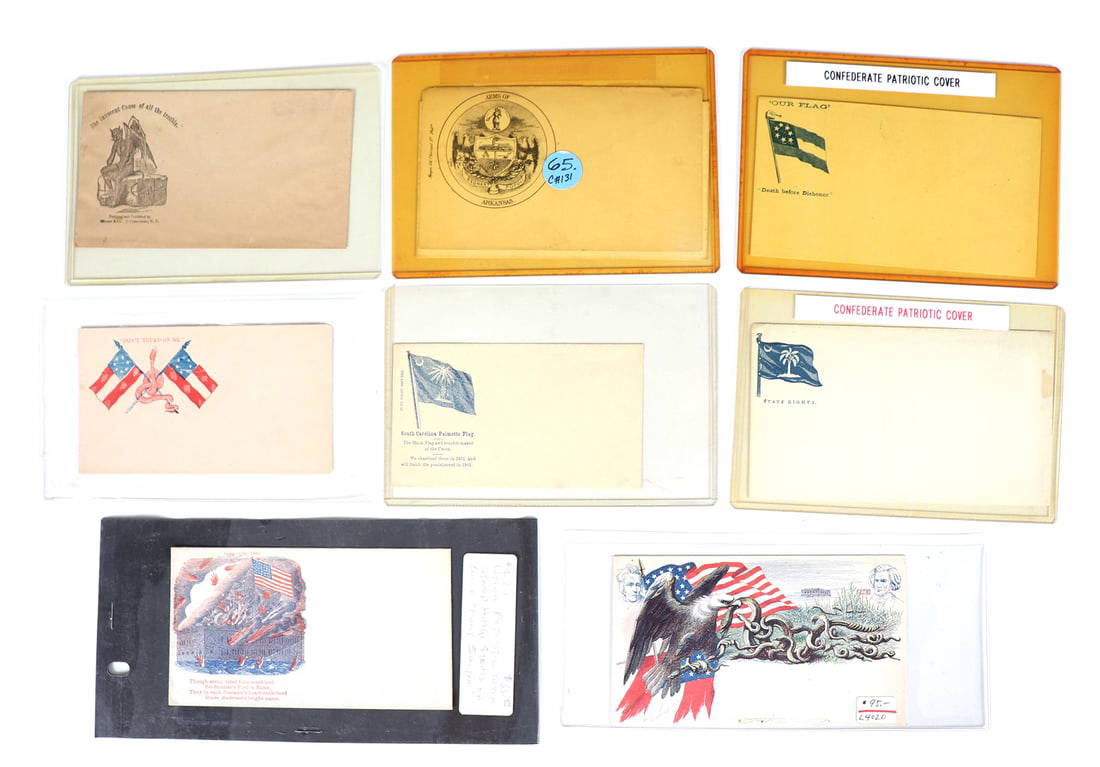 Buy Group Of Nine Union & Confederate Patriotic Envelopes, Civil War ...