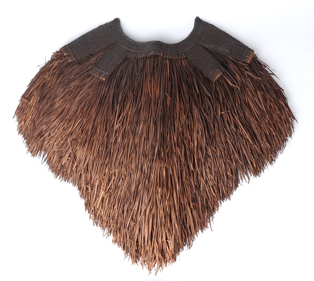 Rare Philippines Tinggian Straw Rain Cape, Early 20th C. Auction